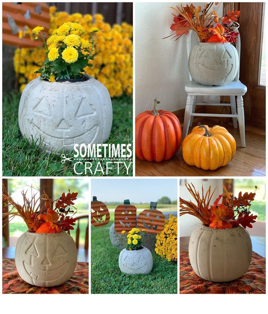How to Make a Cement Pumpkin for Your Fall Decor - Sometimes Crafty
