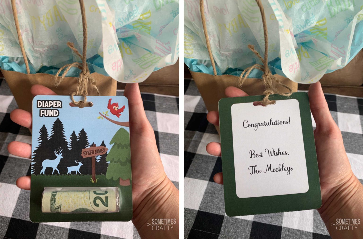 Money Holder Card - Free Print and Cut File - Sometimes Crafty