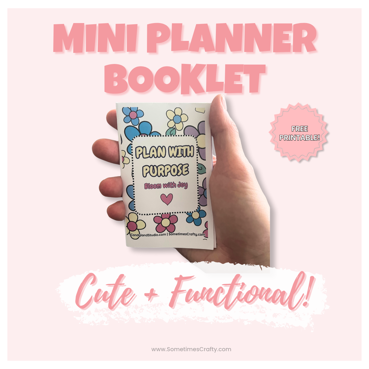Cute + Functional: Free Printable Mini Planner Booklet - Sometimes Crafty